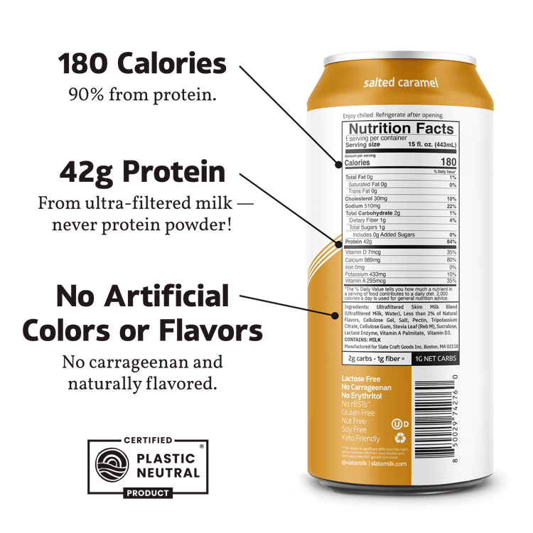 Salted Caramel Ultra Protein Shake – Slate Milk