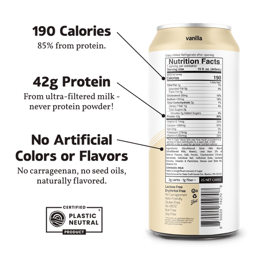 Vanilla Ultra Protein Shake – Slate Milk